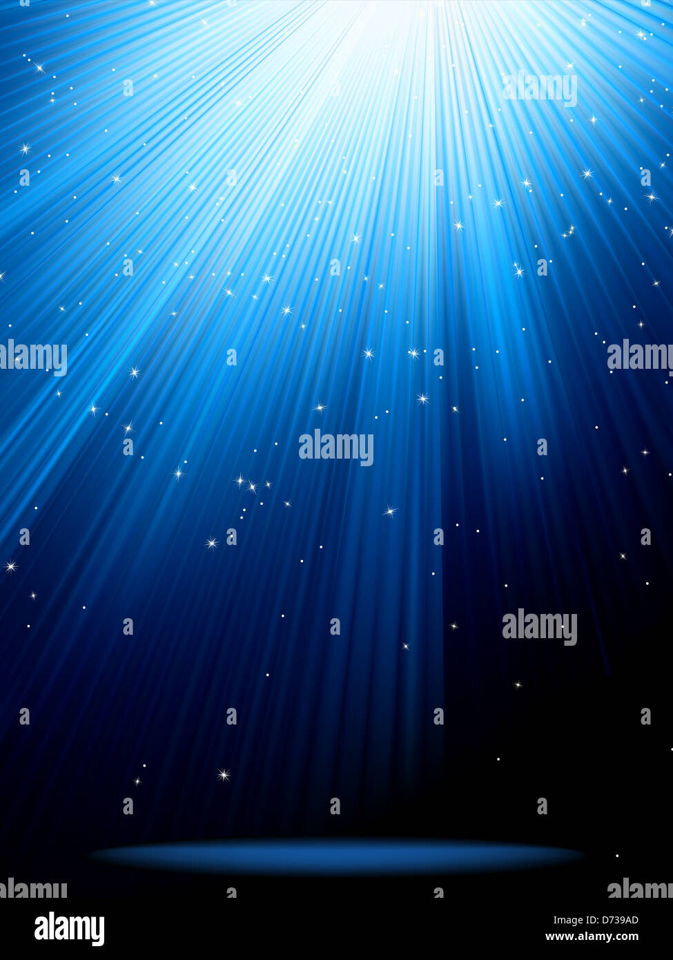 Blue color design with a burst Stock Photo - Alamy
