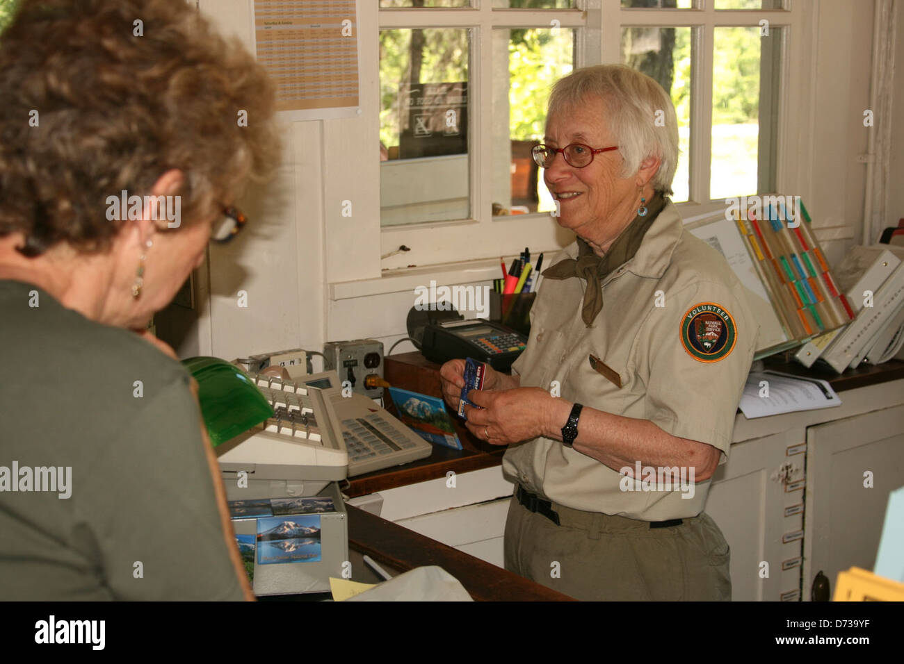 Ruth Graves, a volunteer at Longmire Museum in Mount Rainier National ...