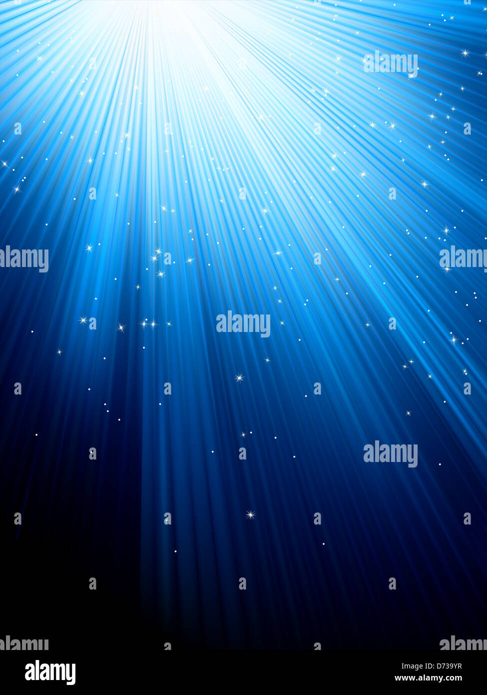Blue color design with a burst Stock Photo - Alamy