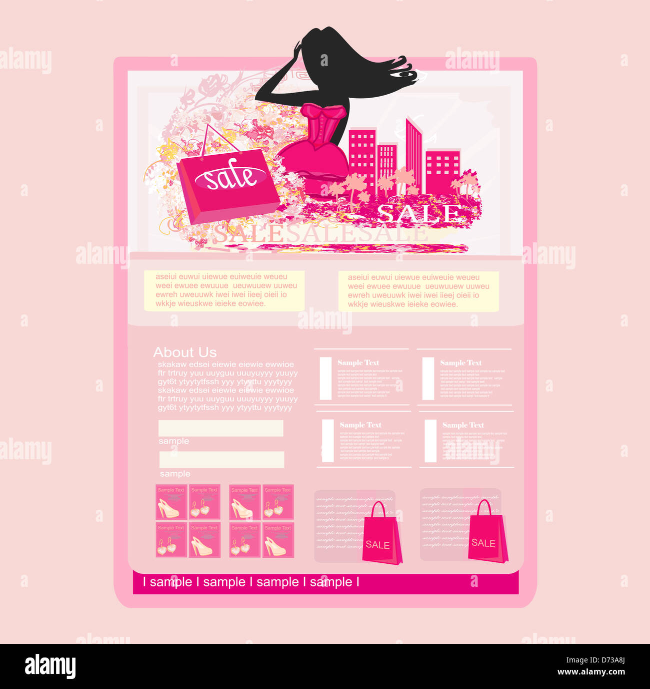 Fashion shopping Website template Stock Photo - Alamy