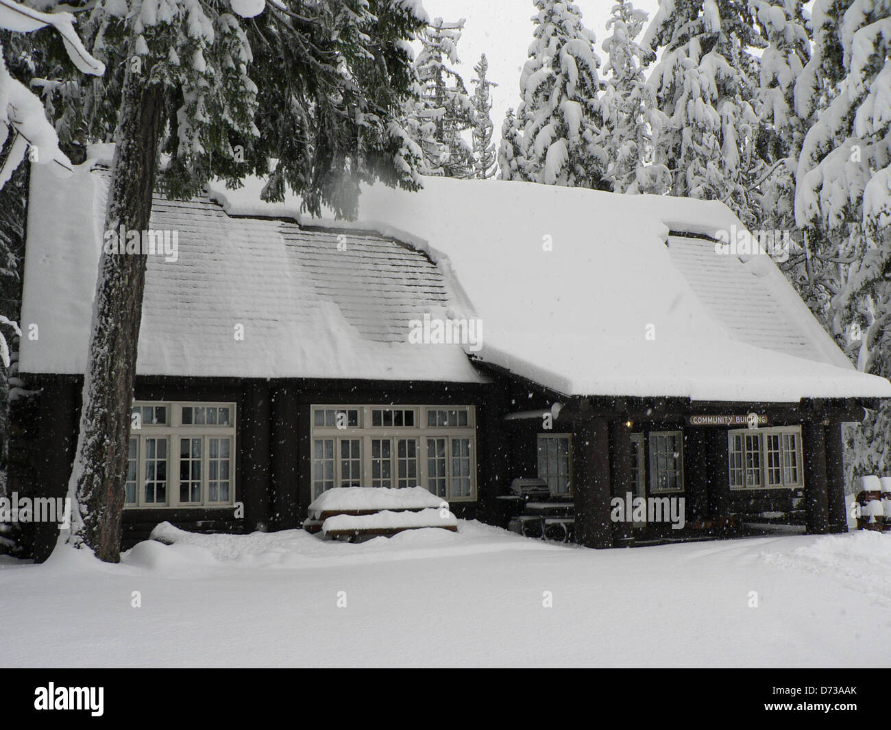The Community Building at Longmire in Mount Rainier National Park ...