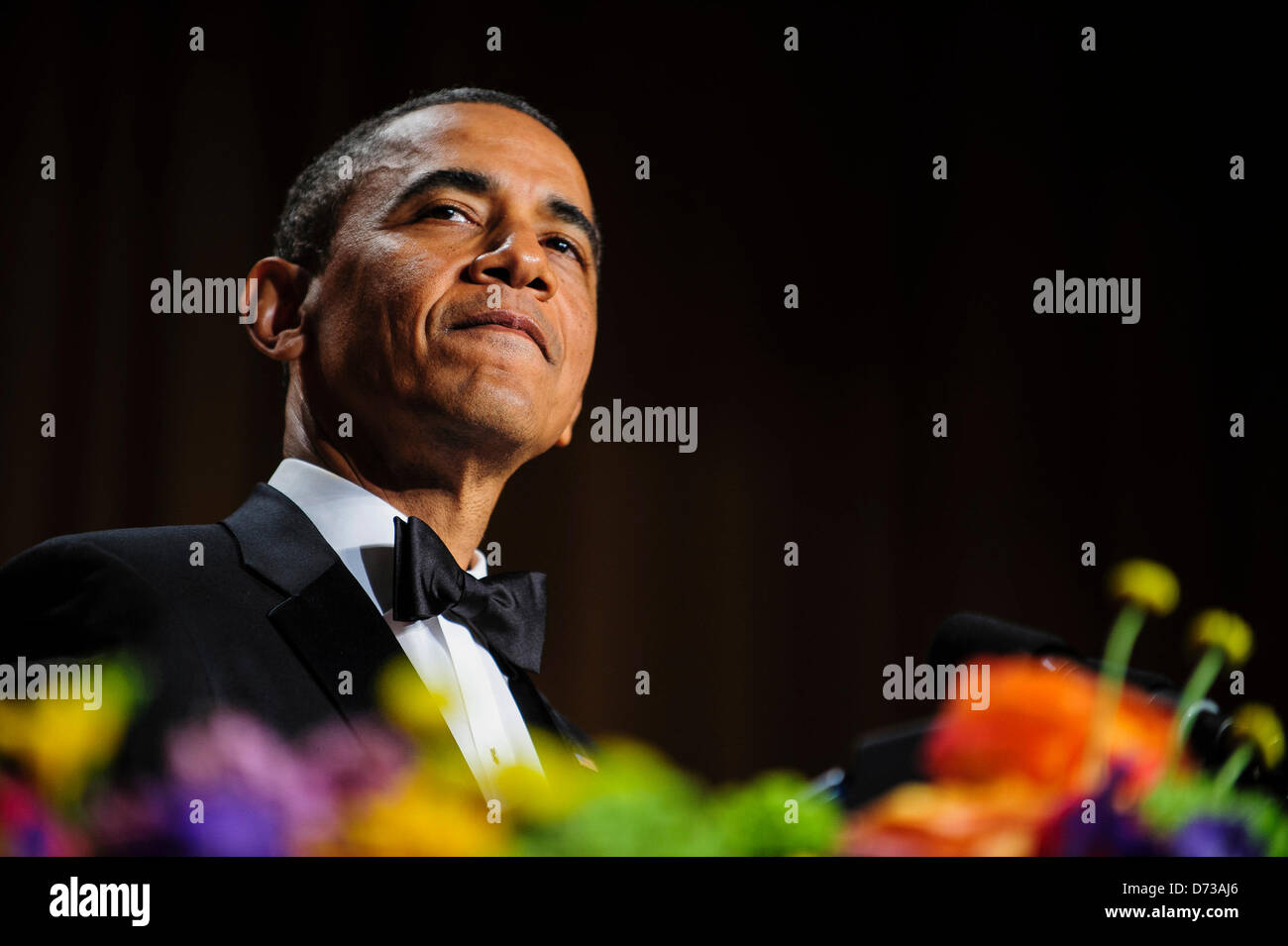 United States President Barack Obama tells jokes poking fun at himself ...