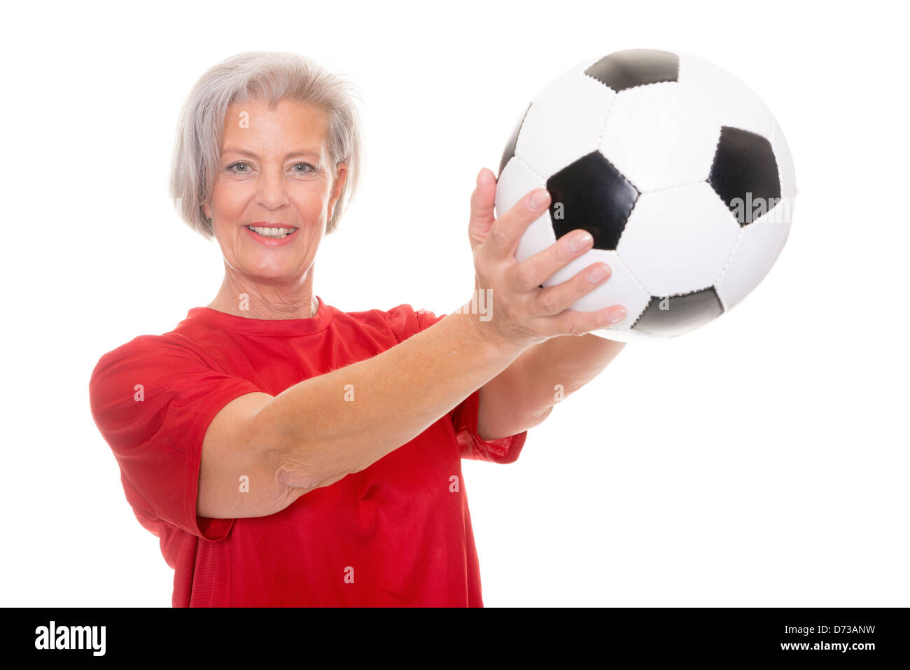 Old woman football hi-res stock photography and images - Alamy