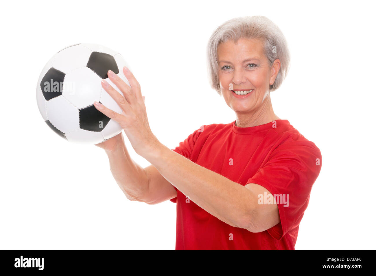 Old woman football hi-res stock photography and images - Alamy
