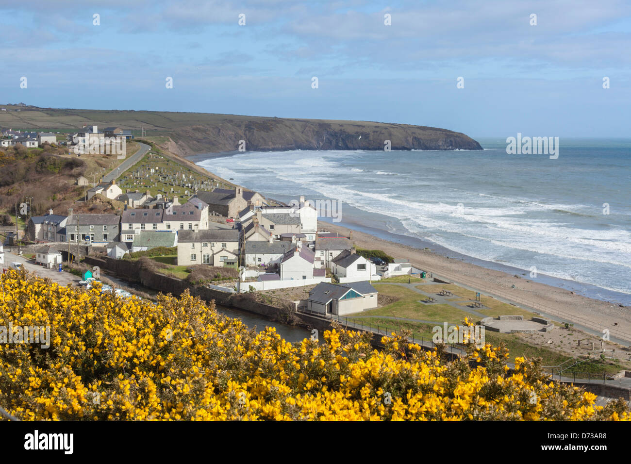 The coastal village of Aberdaron on the Llŷn Peninsula, North Wales, UK ...