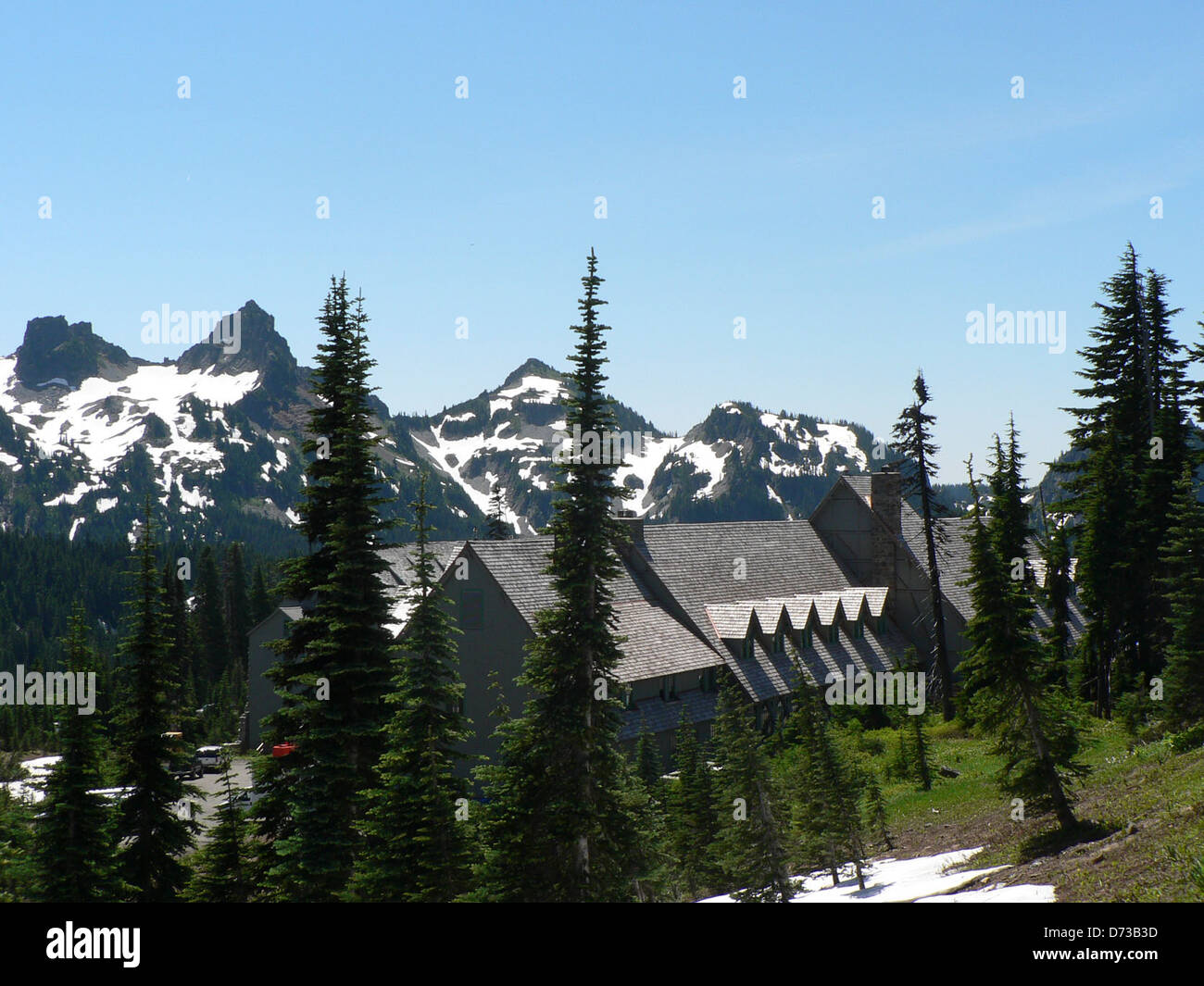 Paradise Inn, located in Mount Rainier National Park, is a historic ...