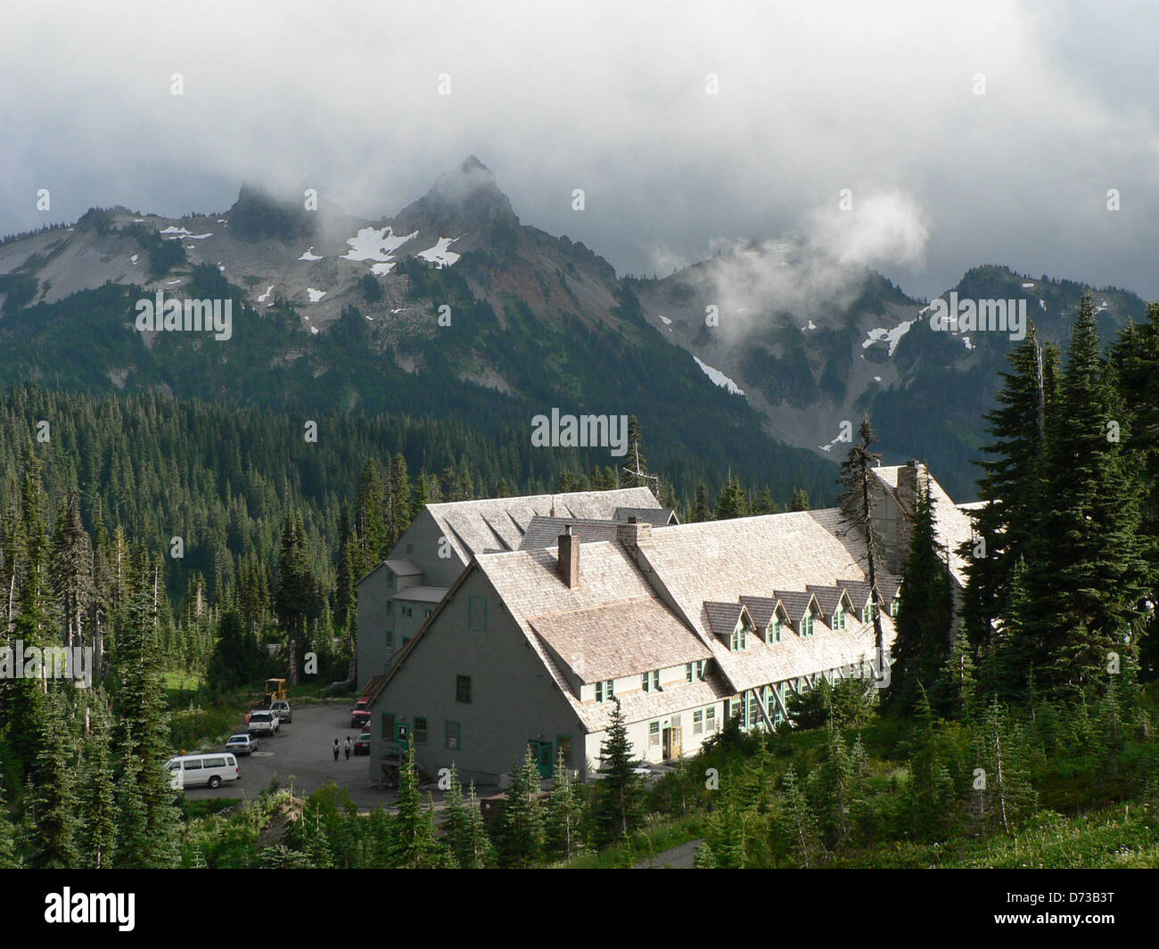 Paradise Inn is located in Mount Rainier National Park, offering scenic ...