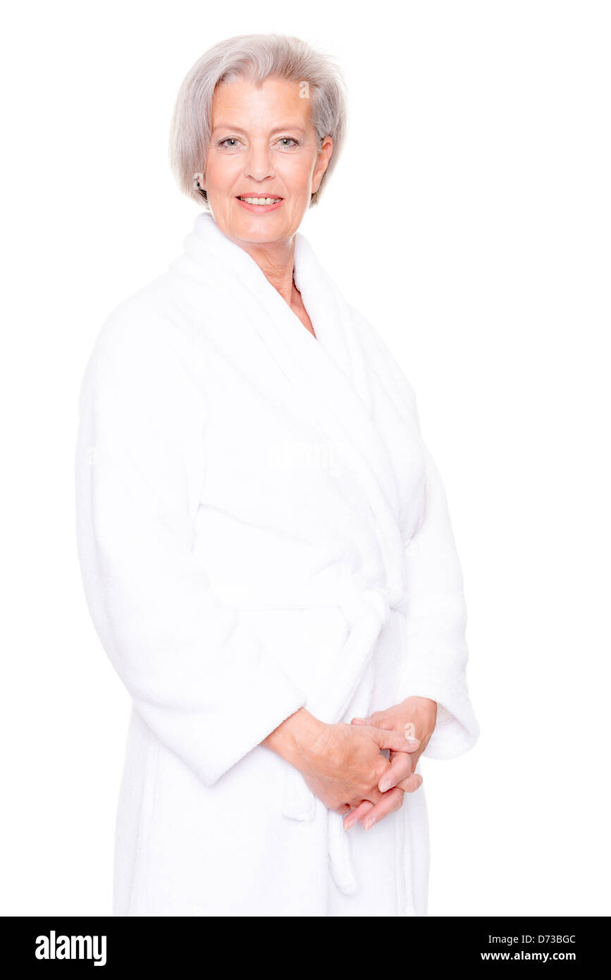 Bathrobe lady Cut Out Stock Images & Pictures - Alamy