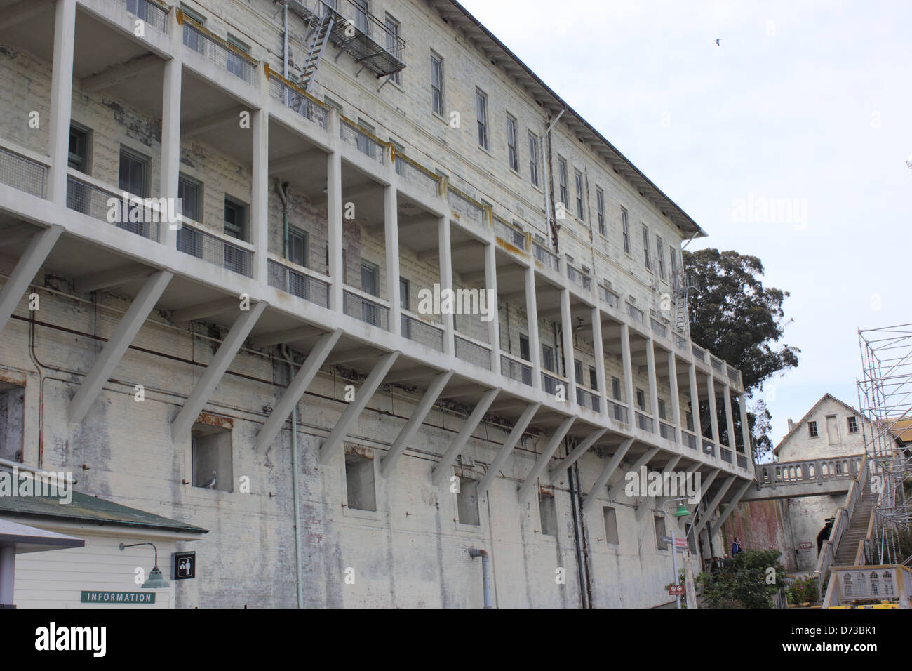 Ruins of Alcatraz prison on the rock in San Francisco,march 2013 Stock ...