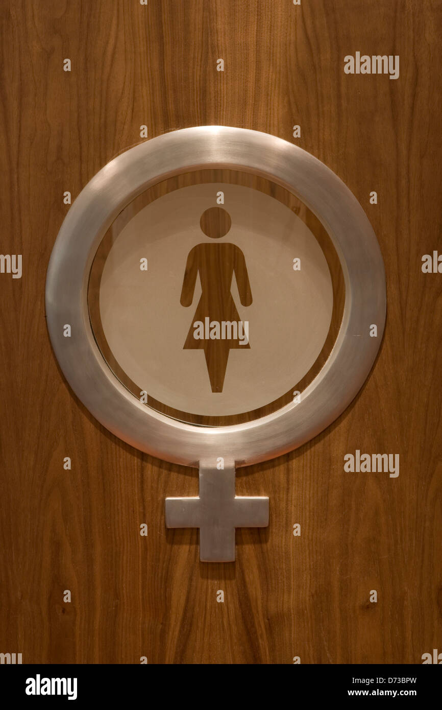 office interior ladies toilet graphic Stock Photo - Alamy
