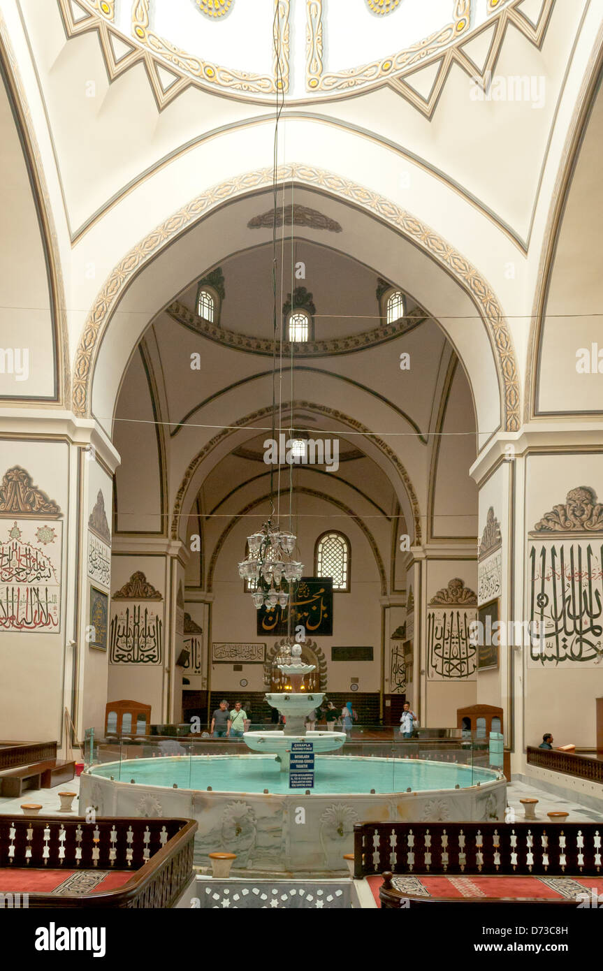 Inside Ulu Mosque, The Great Mosque, Bursa, Turkey Stock Photo - Alamy