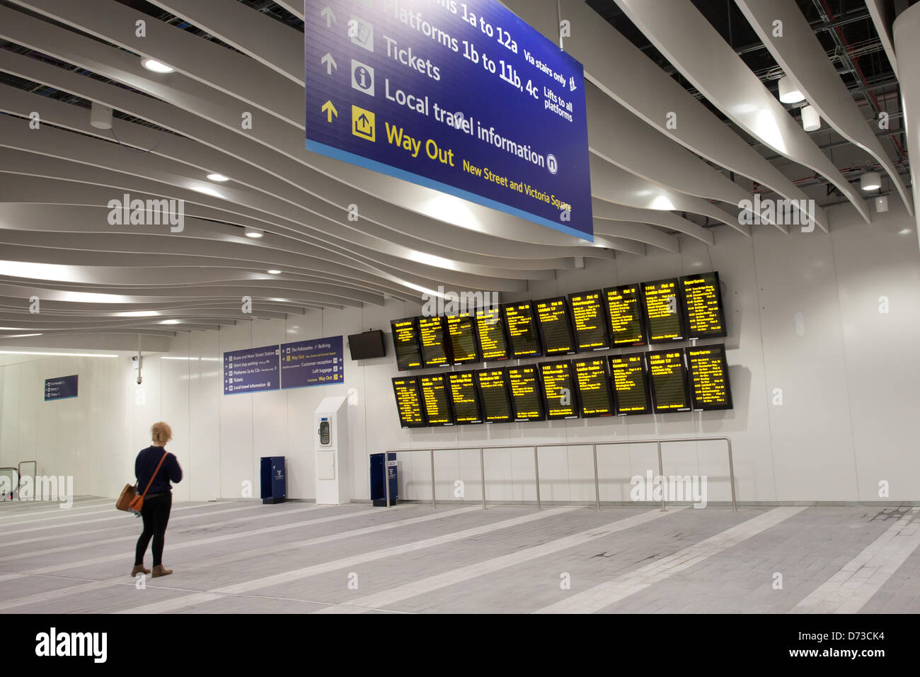 The passenger information concourse at the refurbished New Street ...