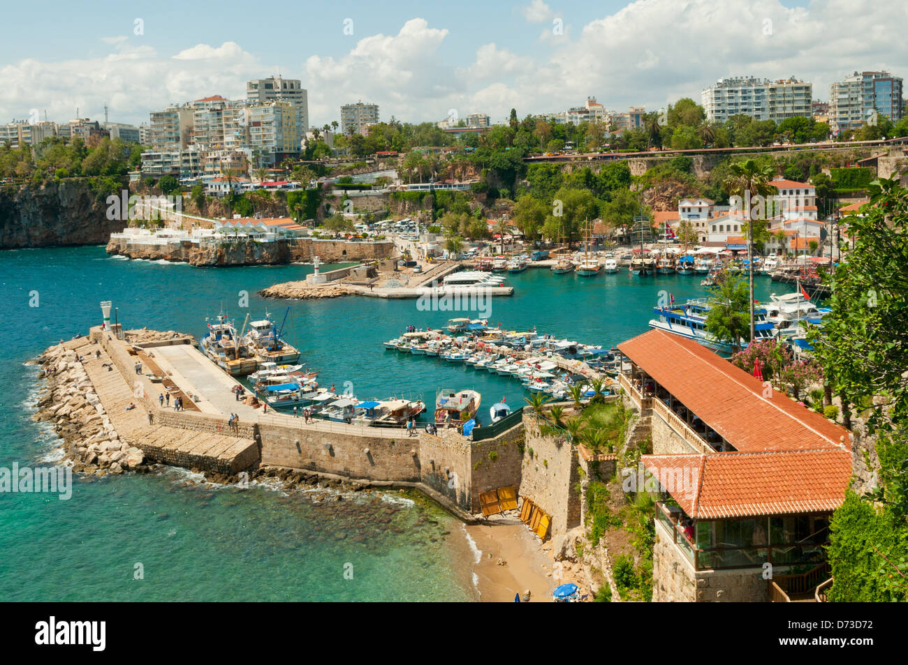 Marina and Old Harbour at Antalya, Mediterranean, Turkey Stock Photo ...