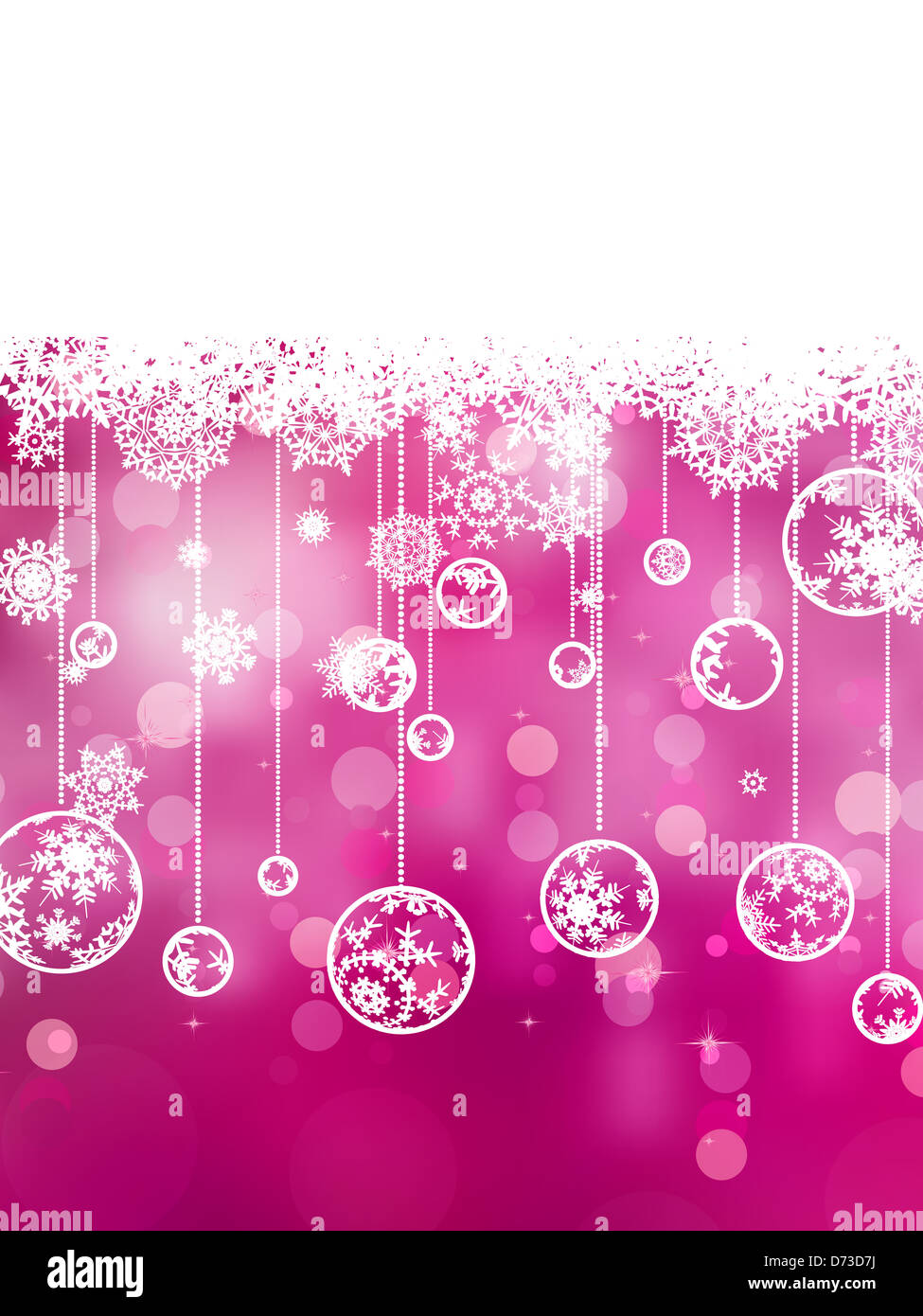 Pink background with snowflakes Stock Photo - Alamy