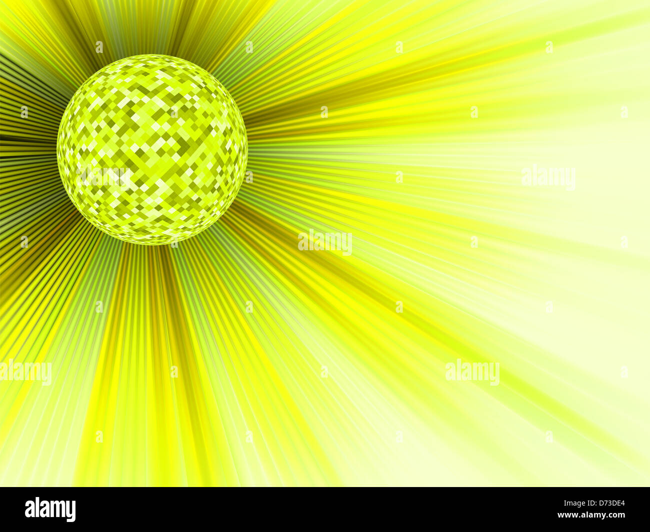 Yellow disco ball with a copyspace Stock Photo - Alamy