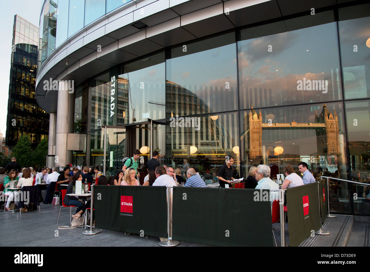 London, Great Britain, the Italian restaurant Strada on the Thames ...