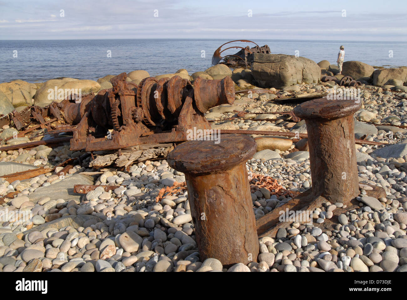 Wreck of the SS Ethie off the west coast of Newfoundland Stock Photo ...