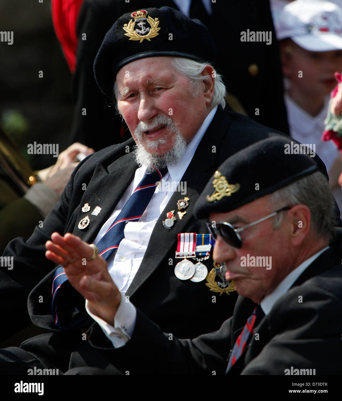 Enthusiasts in period costume at 1940's military reenactment at ...