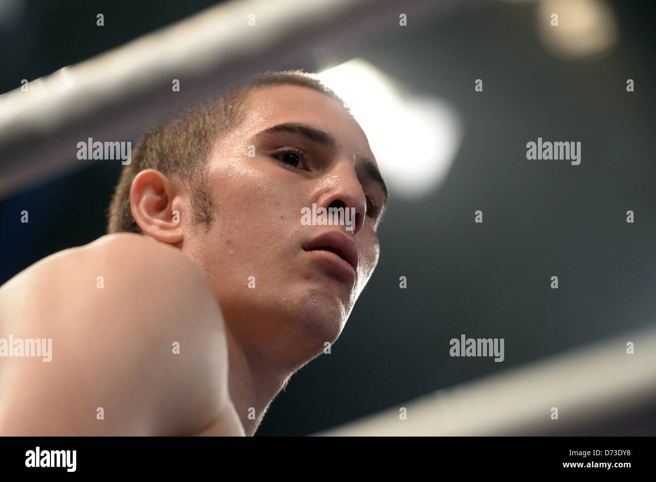 Argentine boxer Guido Nicolas Pitto in action against German boxer Jack ...