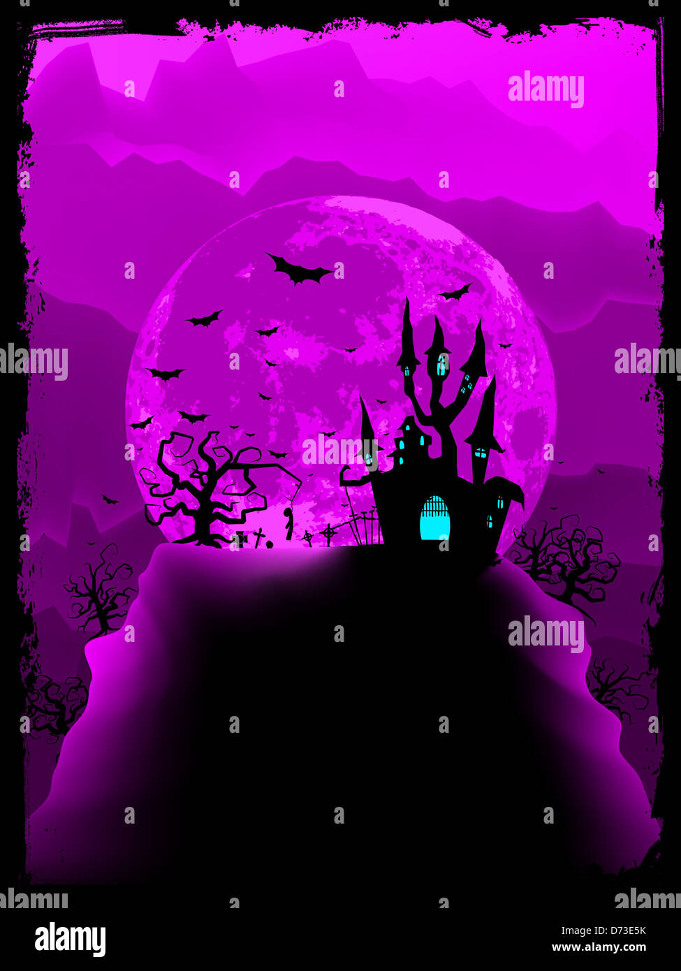 Haunted house spooky moon hi-res stock photography and images - Alamy