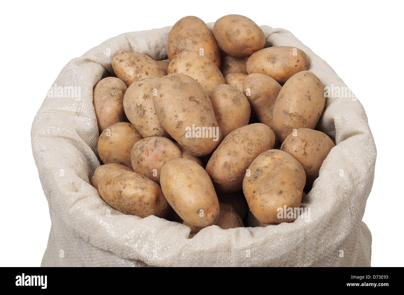 Bag With Potatoes Stock Photo - Alamy