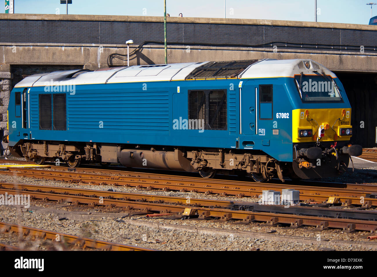 Diesel Engine 67002 Holyhead station Anglesey North Wales Uk Stock ...