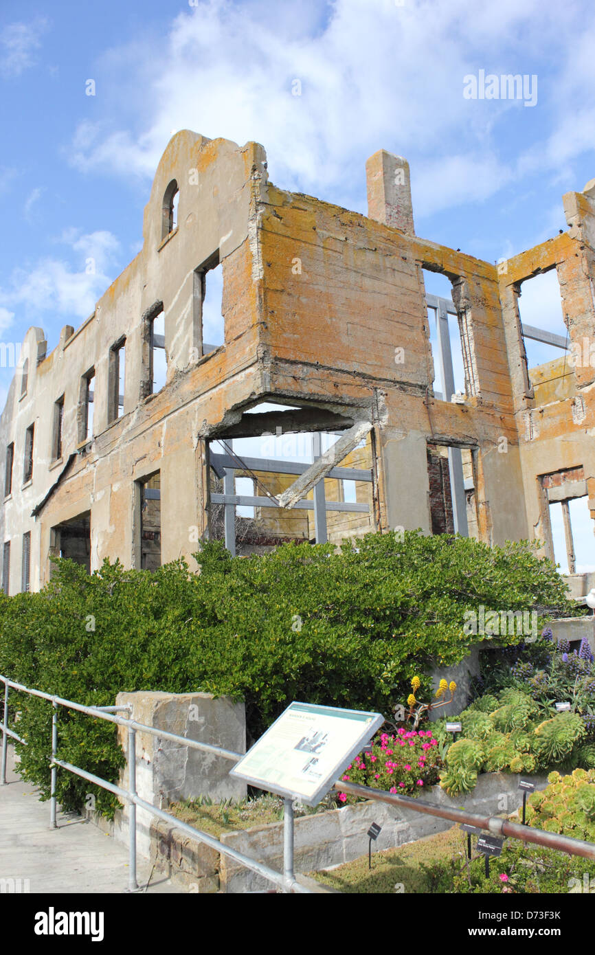 Ruins of Alcatraz prison on the rock in San Francisco,march 2013 Stock ...