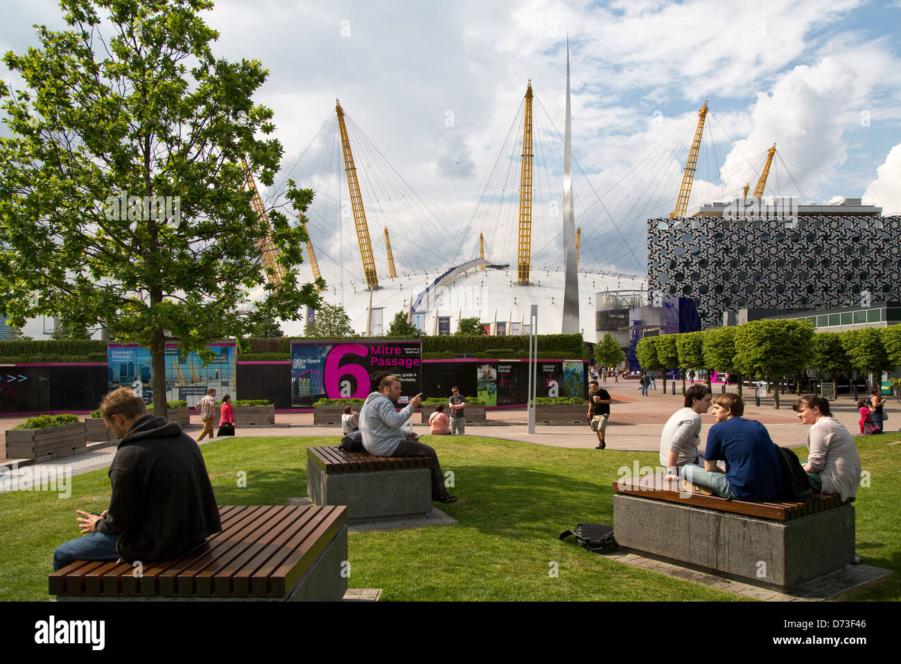 London, United Kingdom, The O2 Arena on the Greenwich peninsula Stock ...