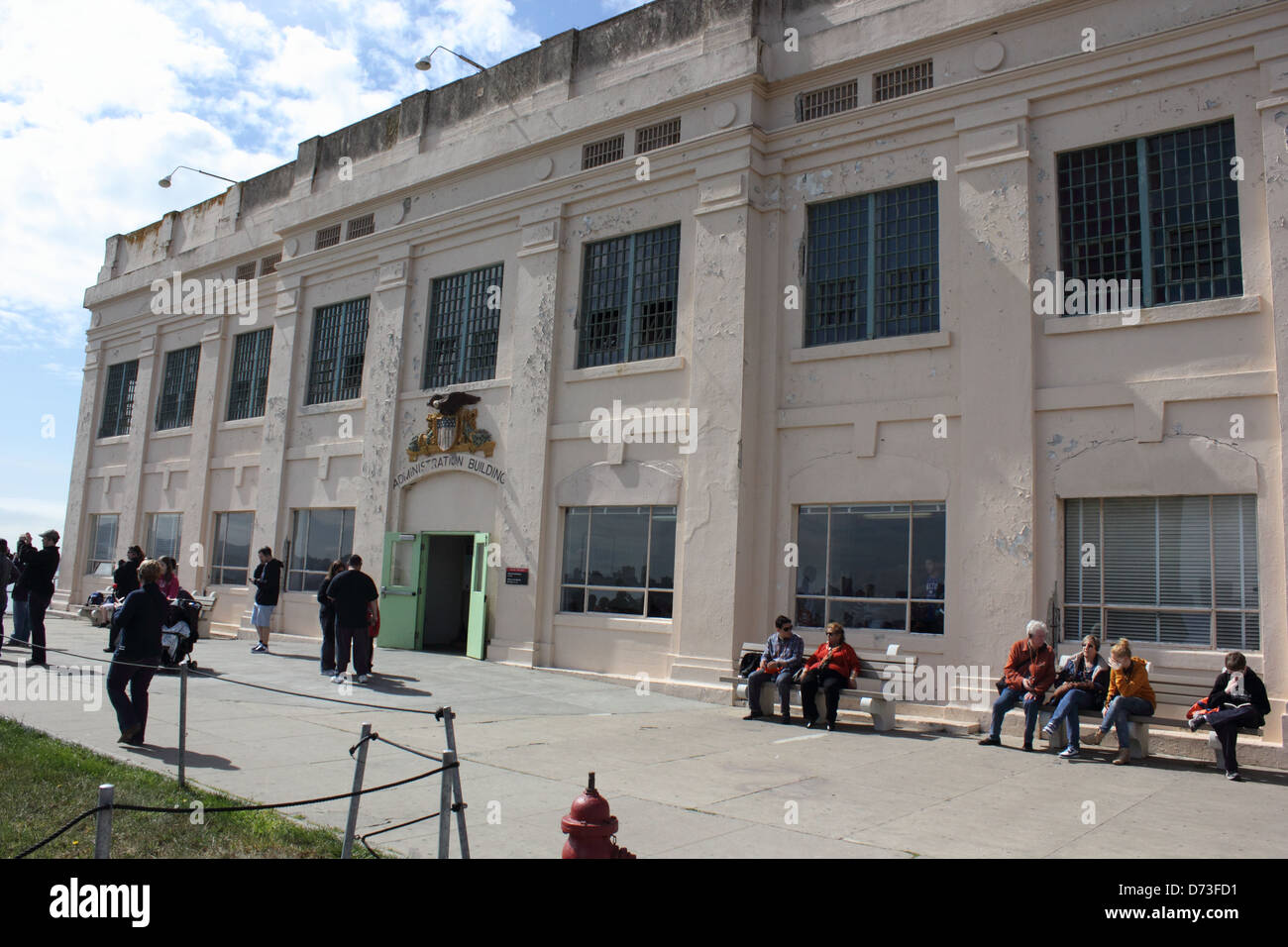 Ruins of Alcatraz prison on the rock in San Francisco,28th march 2013 ...