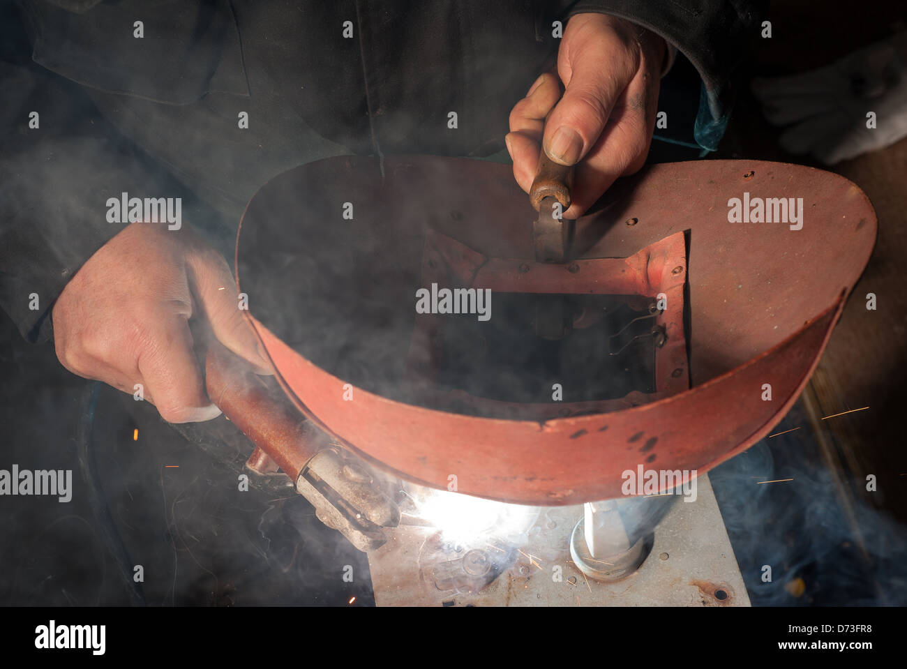 Berlin, Germany, a man in welding Stock Photo - Alamy