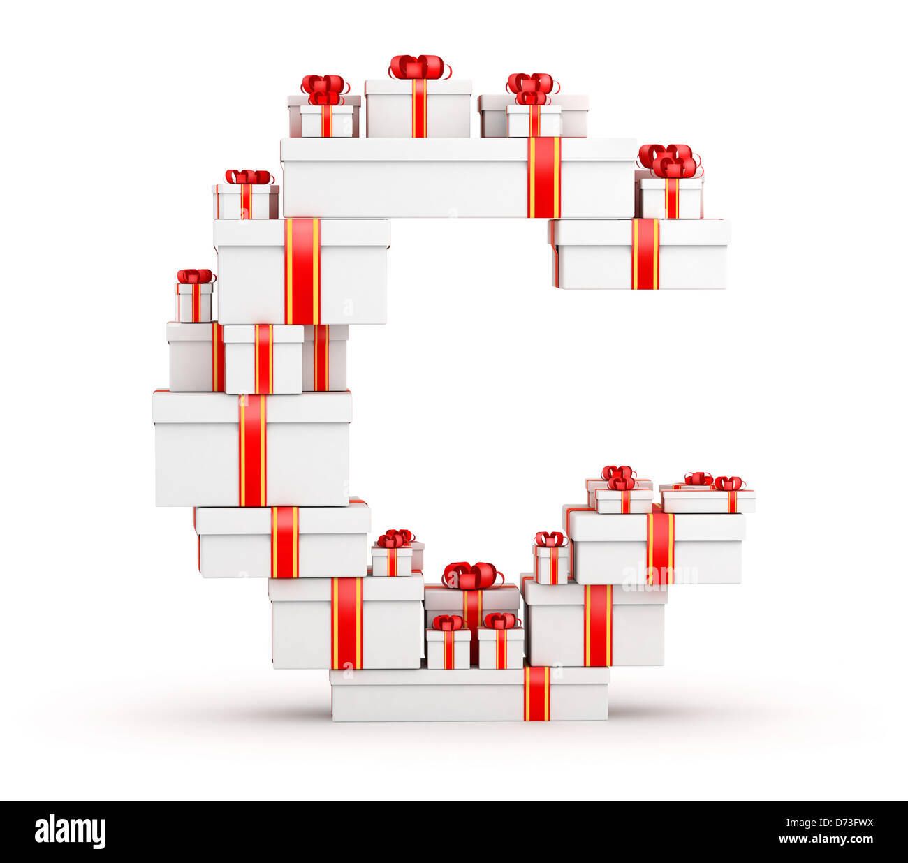 Gift font title boxes name alphabet Cut Out Stock Images & Pictures - Alamy