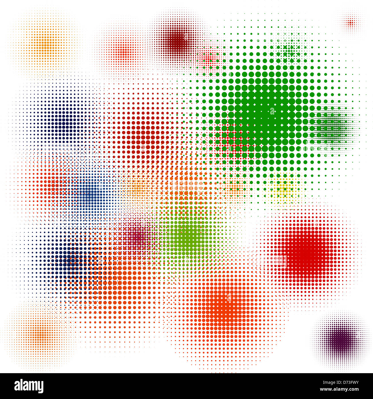 Halftone illustration Set background Stock Photo - Alamy