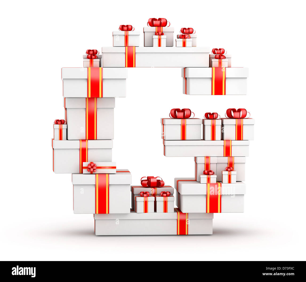 Gift font title boxes name alphabet Cut Out Stock Images & Pictures - Alamy