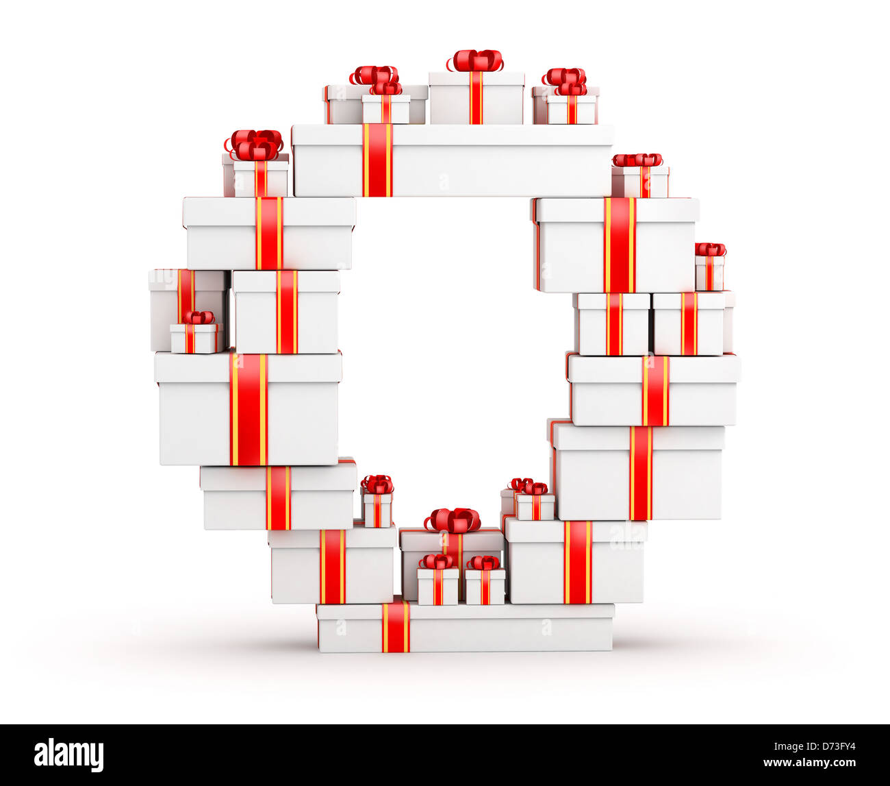 Red letter ribbon satin Cut Out Stock Images & Pictures - Alamy