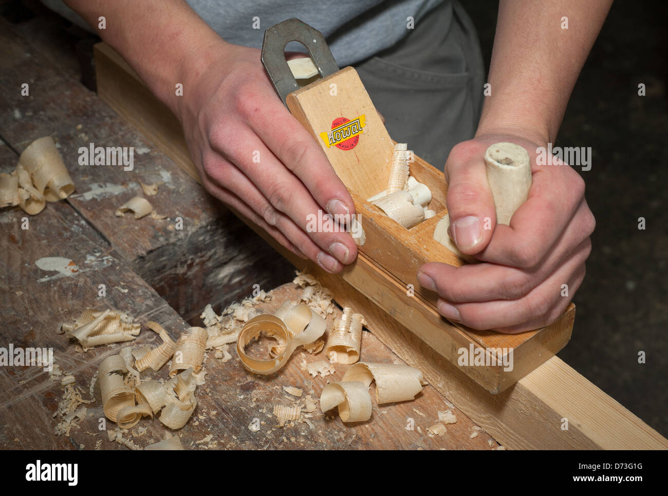 Berlin, Germany, carpenter when planing Stock Photo - Alamy