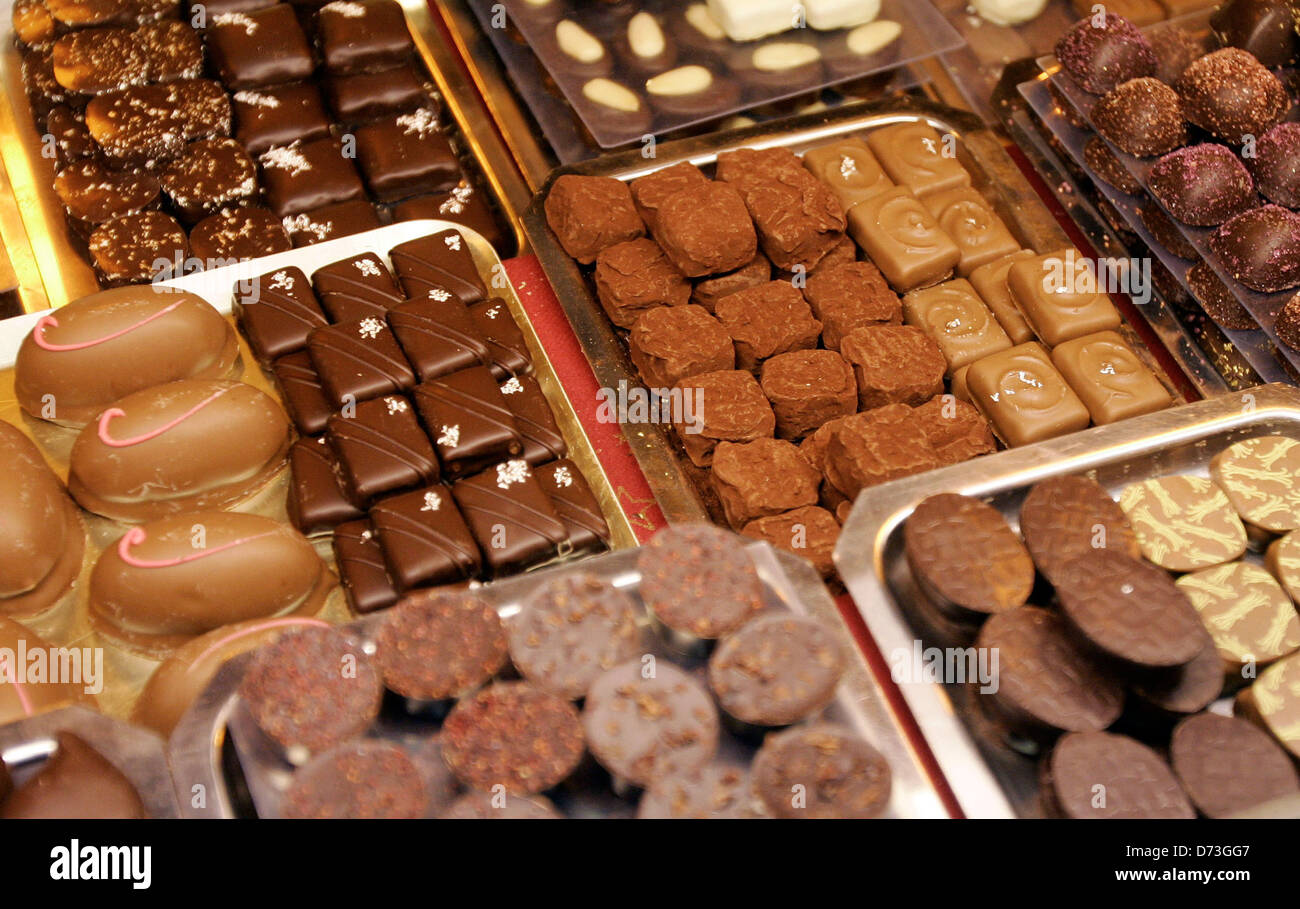Berlin, Germany, from chocolate truffles in a department store in ...