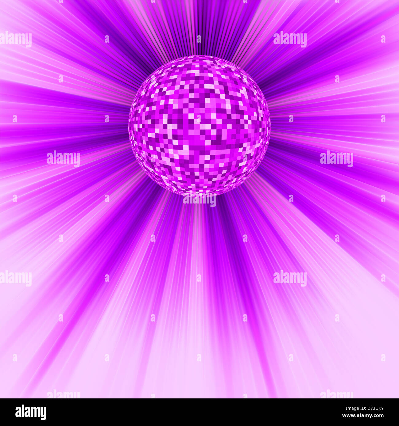 Party Banner with Disco Ball Stock Photo - Alamy