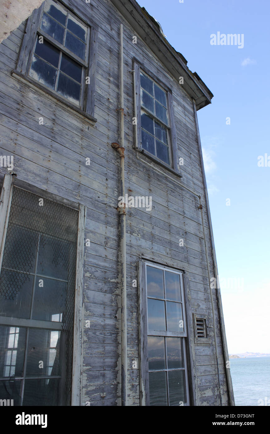 Ruins of Alcatraz prison on the rock in San Francisco,march 2013 Stock ...