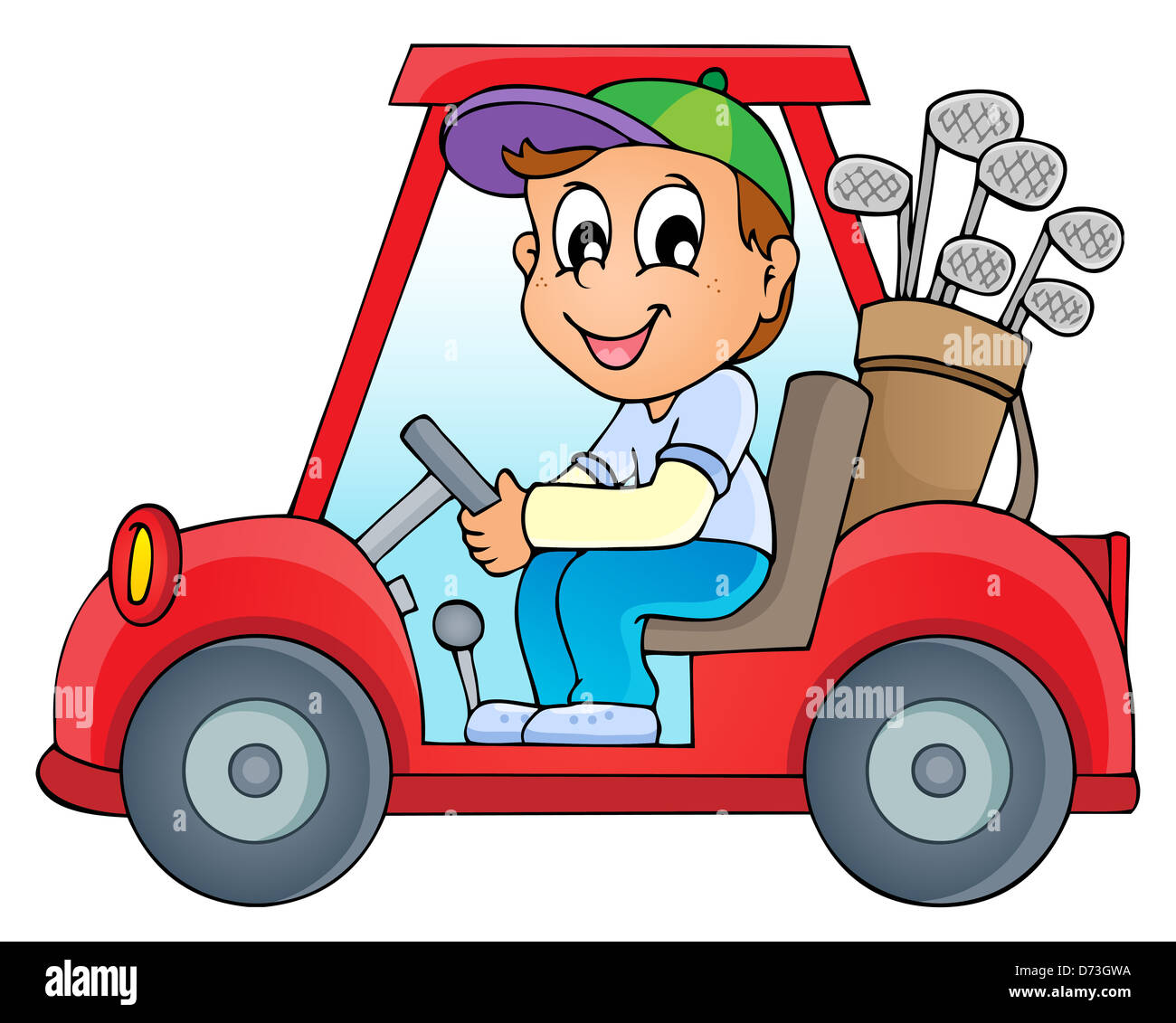 Image with golf theme 4 - picture illustration Stock Photo - Alamy