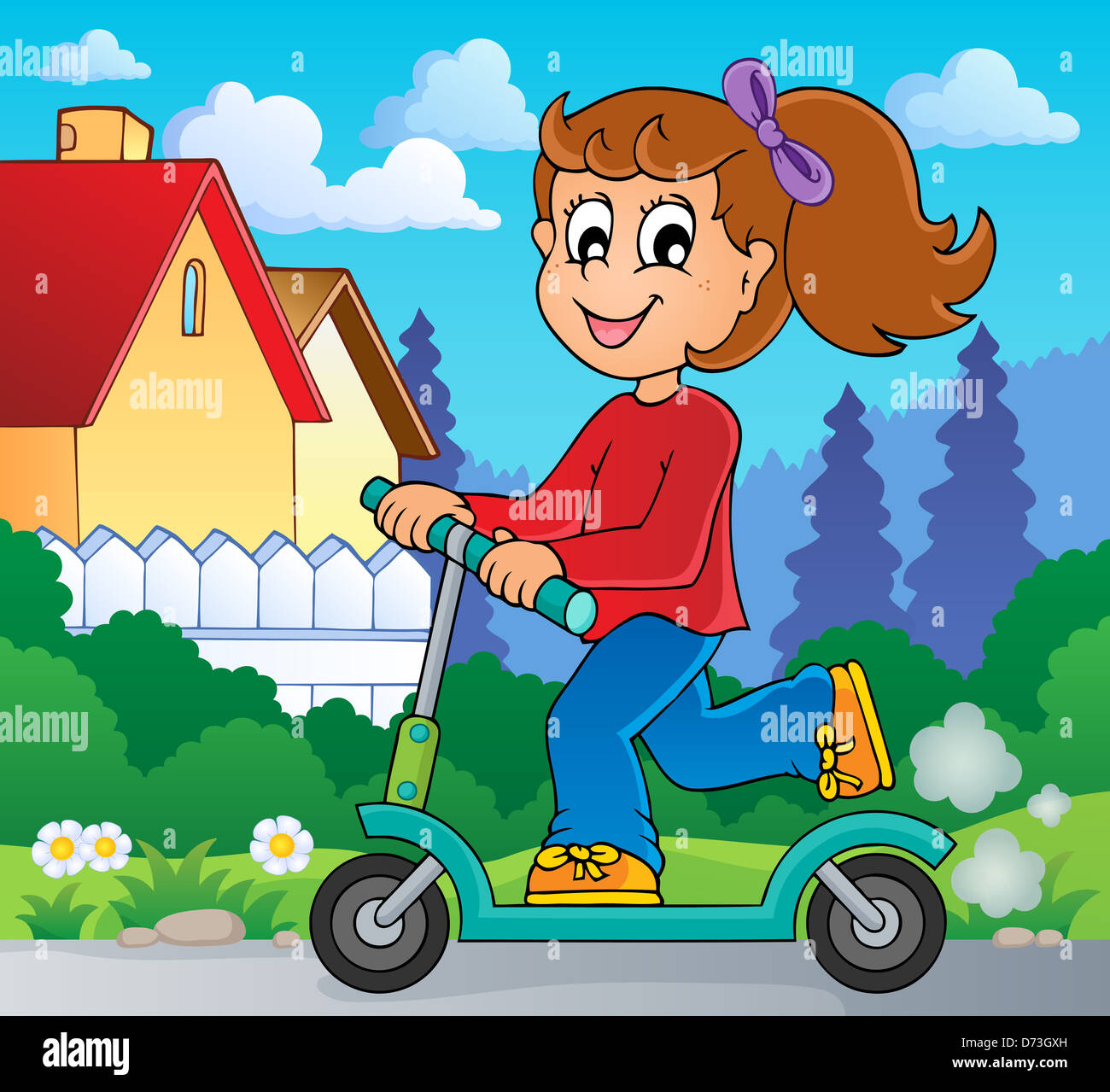 Kids play theme image 5 - picture illustration Stock Photo - Alamy