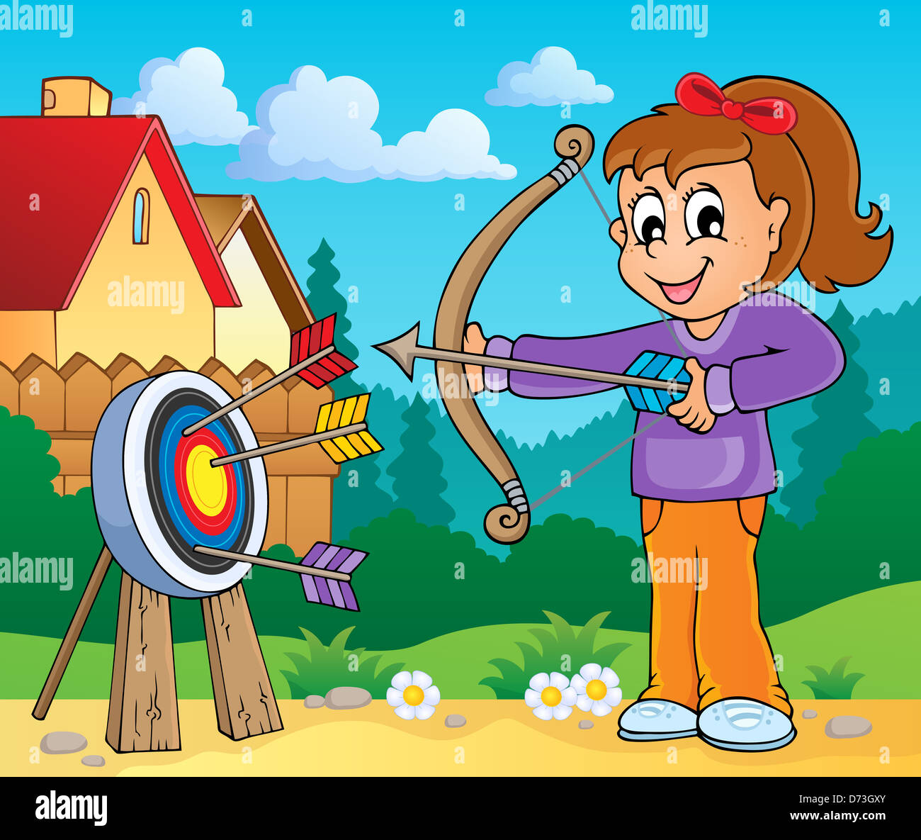 Kids play theme image 7 - picture illustration Stock Photo - Alamy