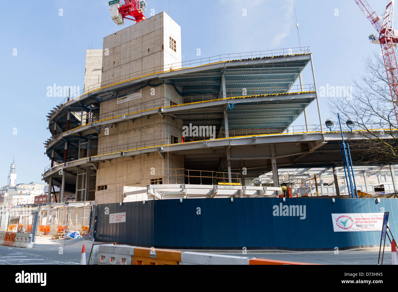 Construction works underway for the New Street Railway Station project ...