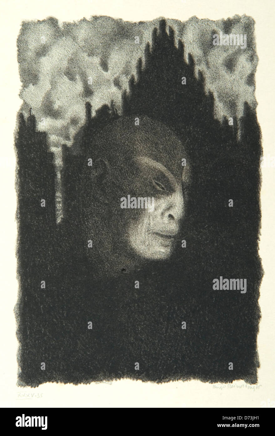 An illustration of the Golem from the 1916 book 'Der Golem', created by ...