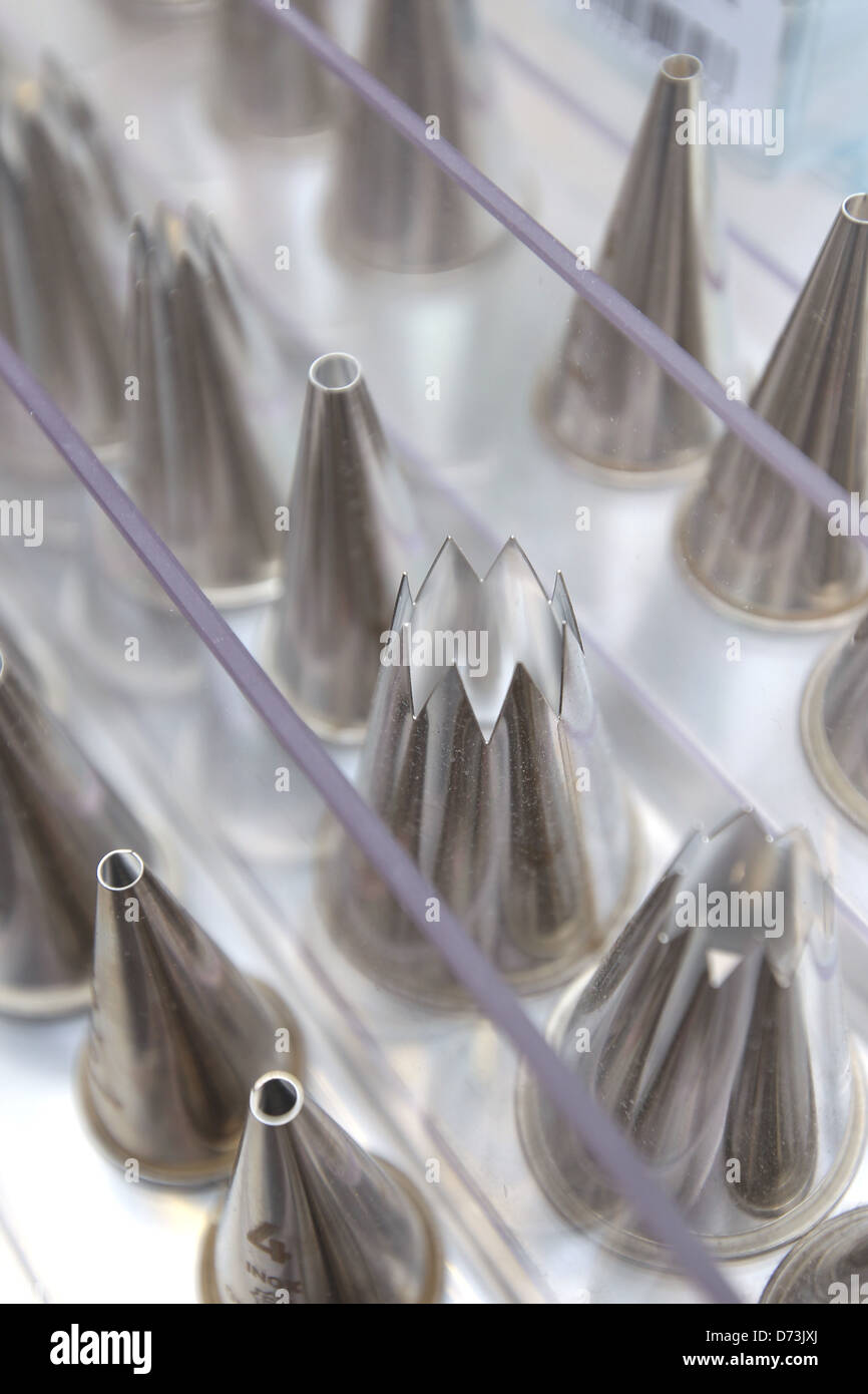 Handewitt, Germany, various Nozzles in the chocolate factory Stock ...