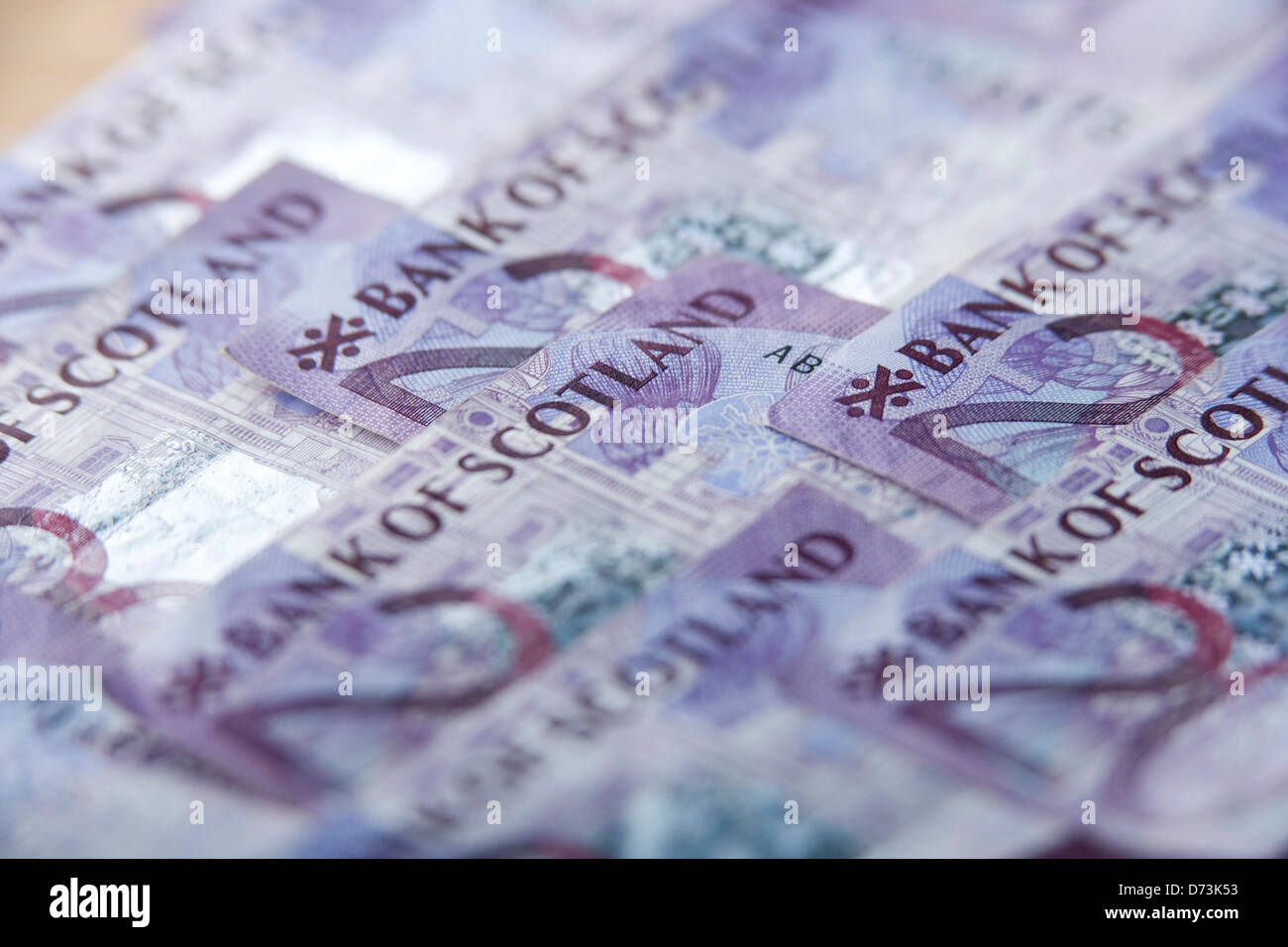 Lots of Scottish paper Currency Stock Photo - Alamy