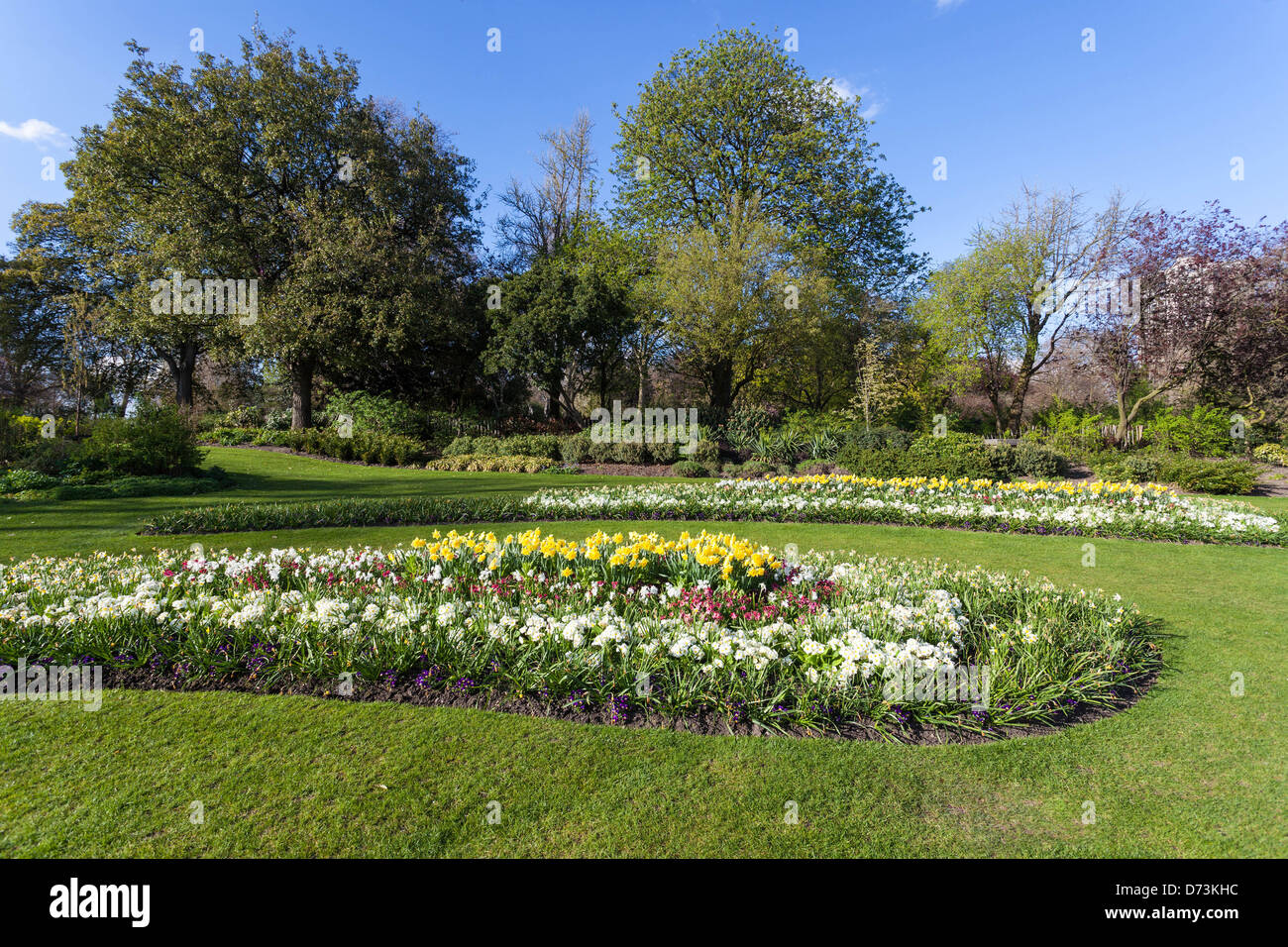 Flower garden, Hyde Park, London, England, UK Stock Photo - Alamy