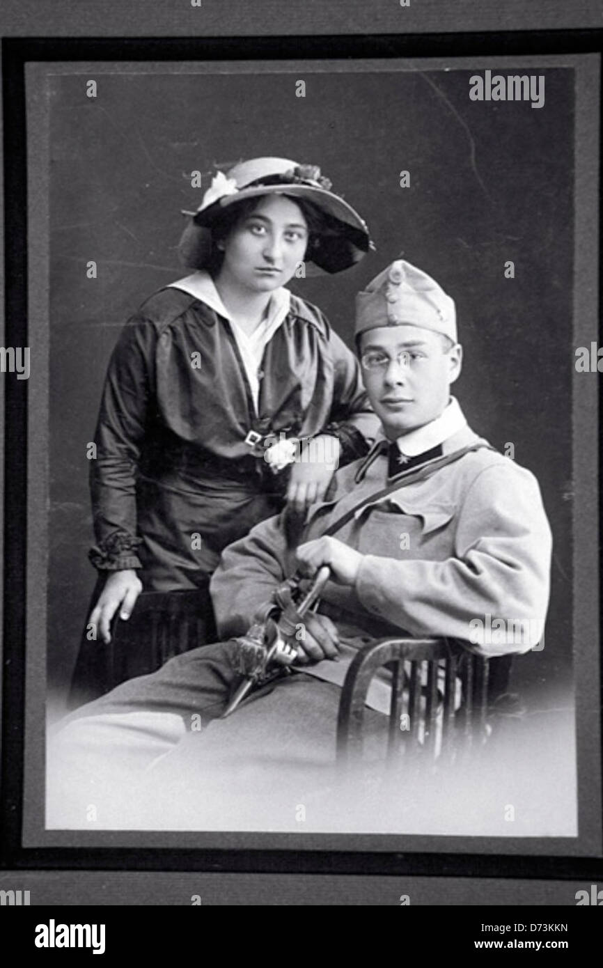 This photograph captures Rudolf and Rudolfine Menzel, Jewish soldiers ...