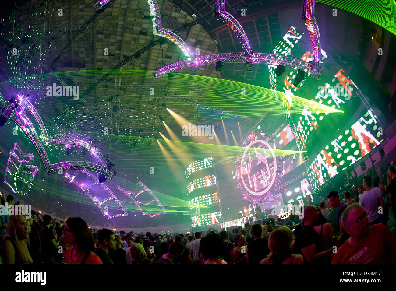 Thousands of techno fans dance at the Mayday Techno Festival at ...