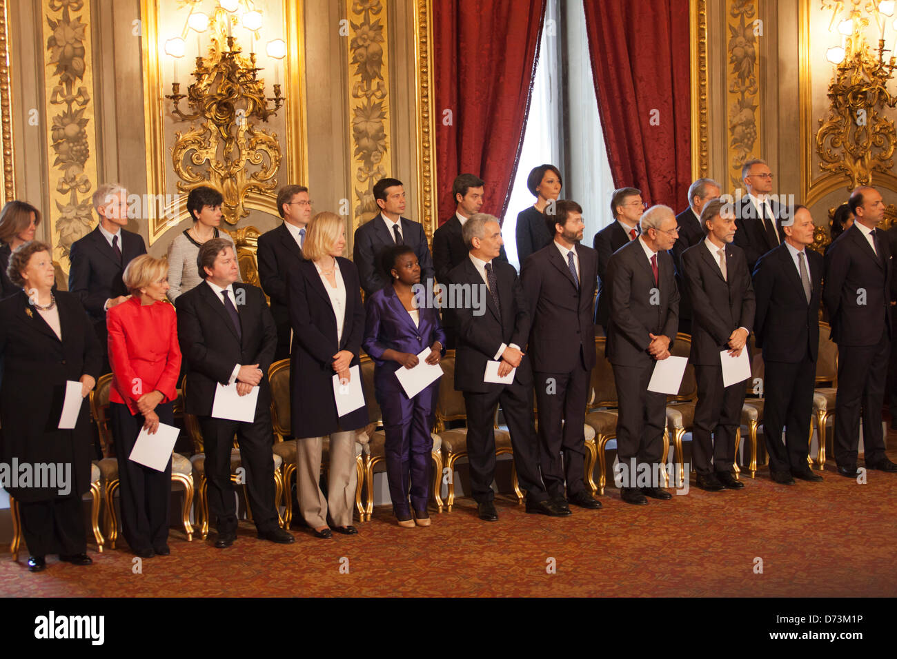 Swearing in of Italian government cabinet. Rome Italy. 28 Apr 2013 ...