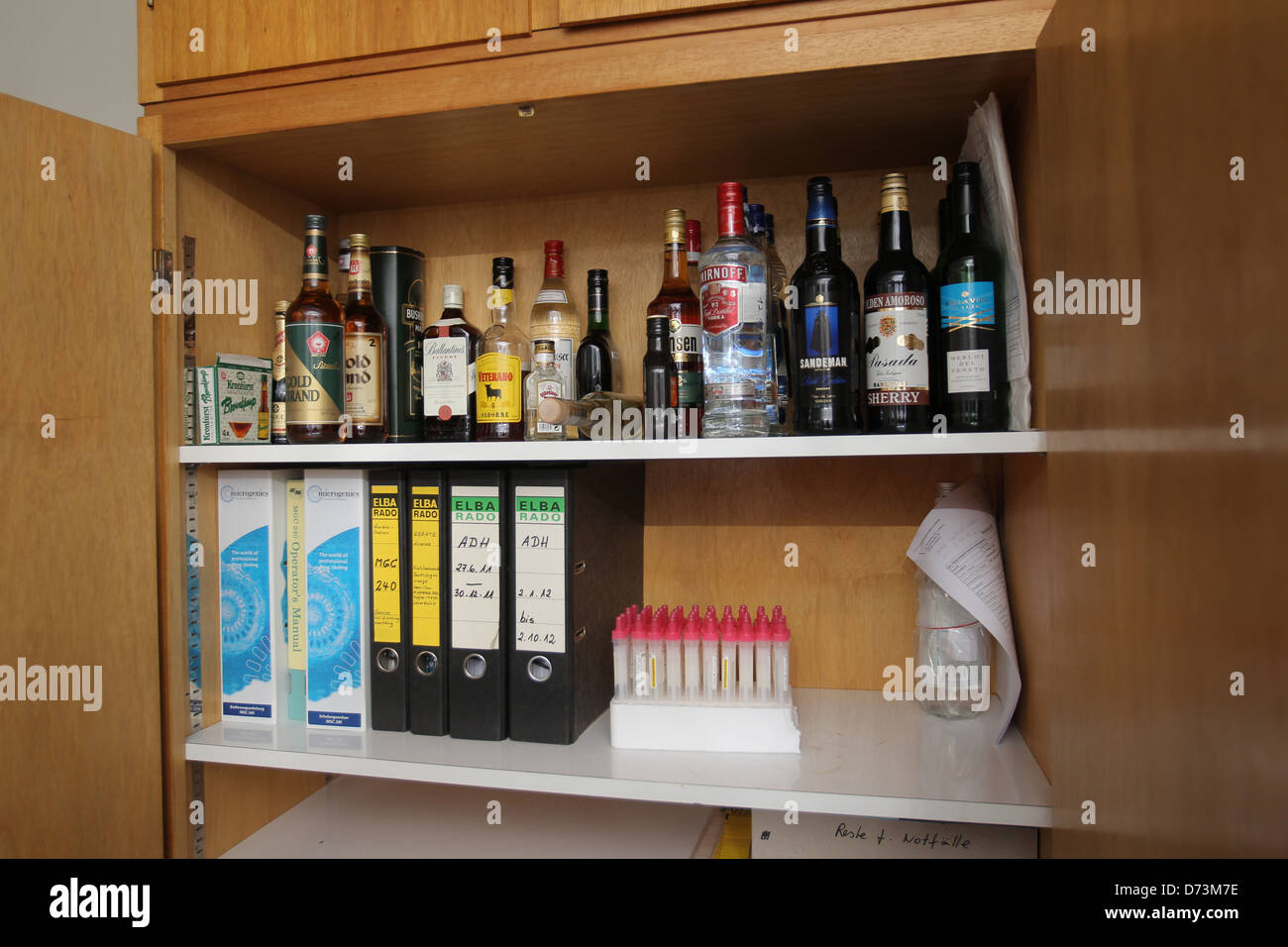 Kiel, Germany, spirits in the blood laboratory of the Institute of ...